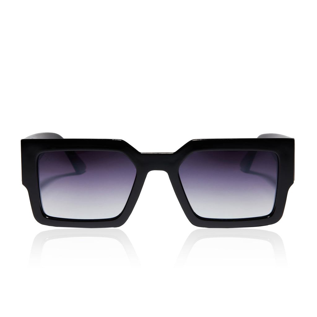 Essentials Sunglasses Black And Grey Gradient Polarized Dime Optics