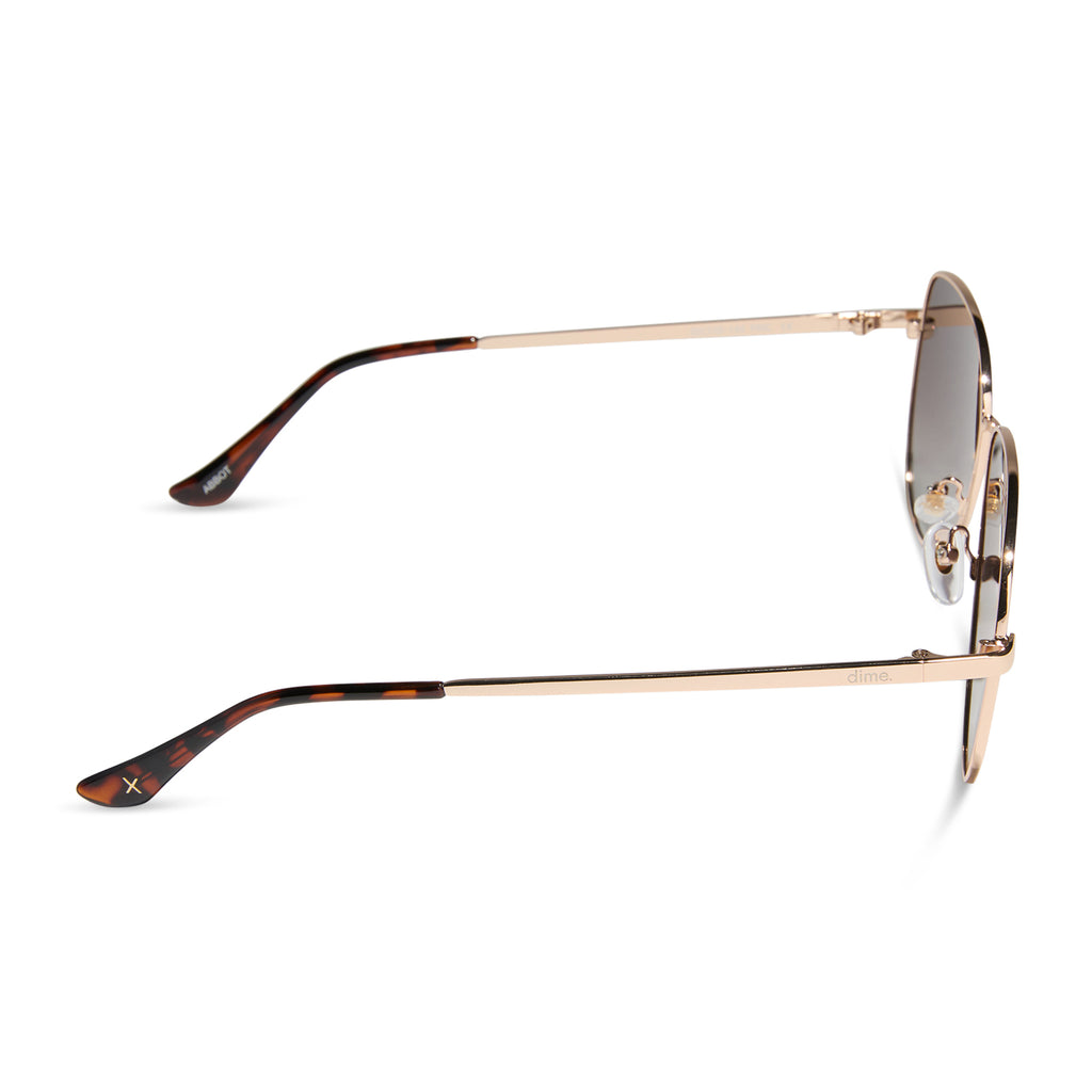 abbot aviator sunglasses | gold & brown gradient polarized | dime ...