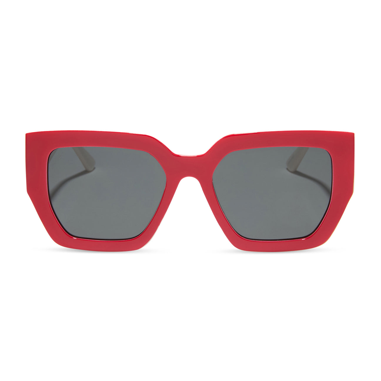 highland square sunglasses | ruby red + swiss coffee & grey polarized | dime optics – Dime Optics