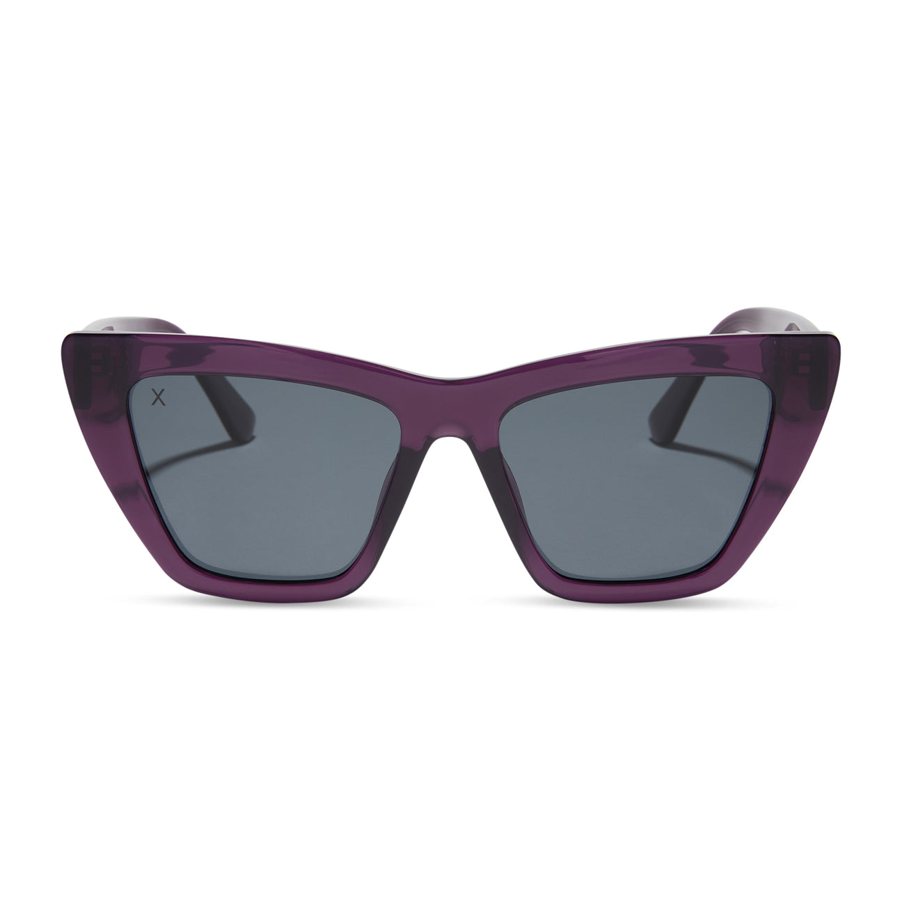 windsor cat eye sunglasses - amethyst purple + grey polarized - dime ...