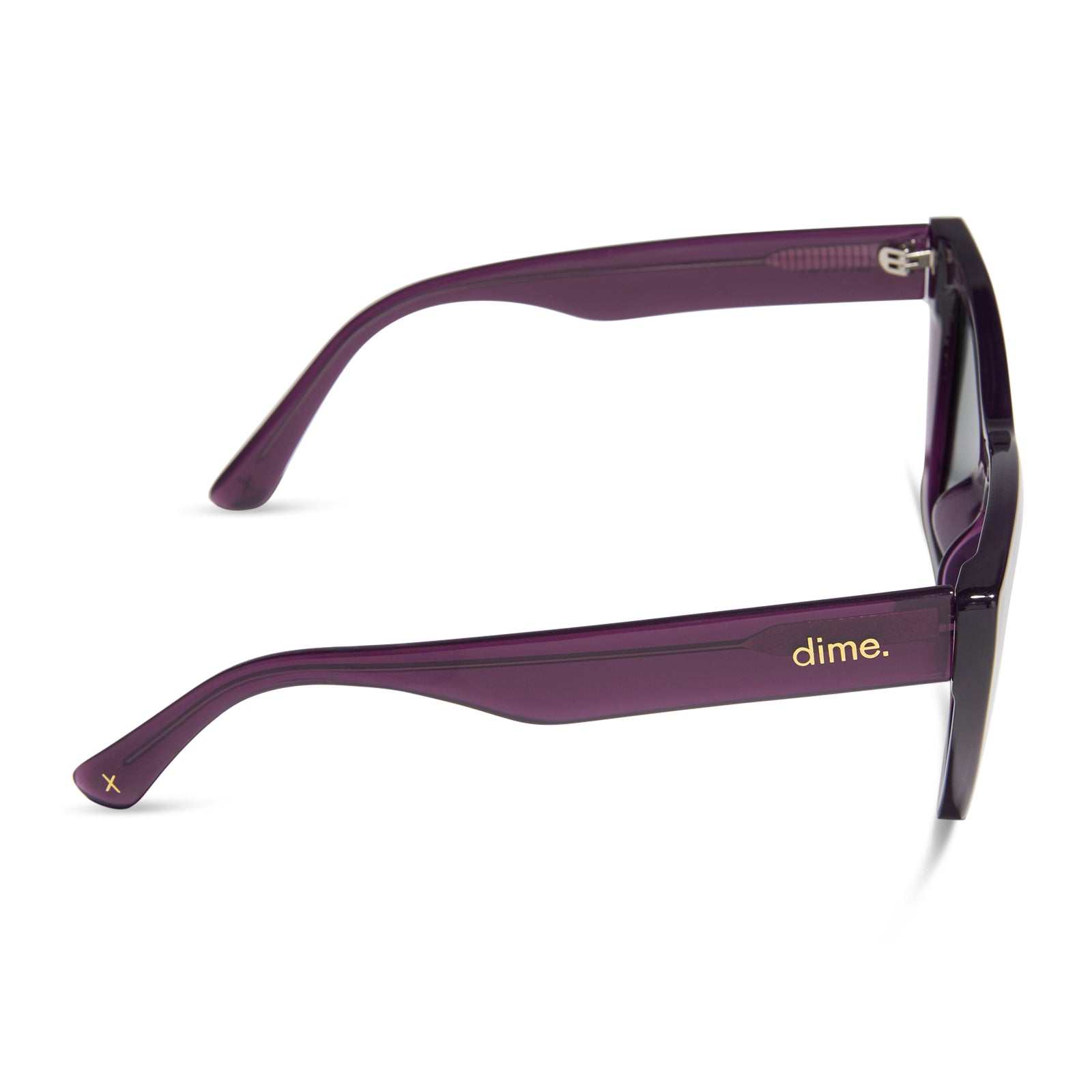windsor cat eye sunglasses - amethyst purple + grey polarized - dime ...